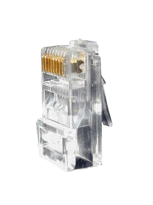 Conector - RJ45 CAT6 para cravar - Compatível com cabo UTP - 20 mm (Fo ...
