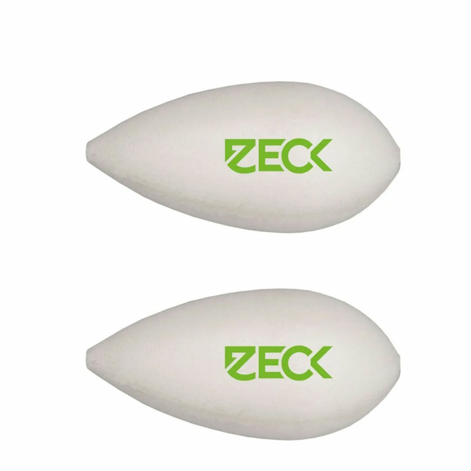 PLUTE ZECK 2GR LEADER FLOAT WHITE 2BUC