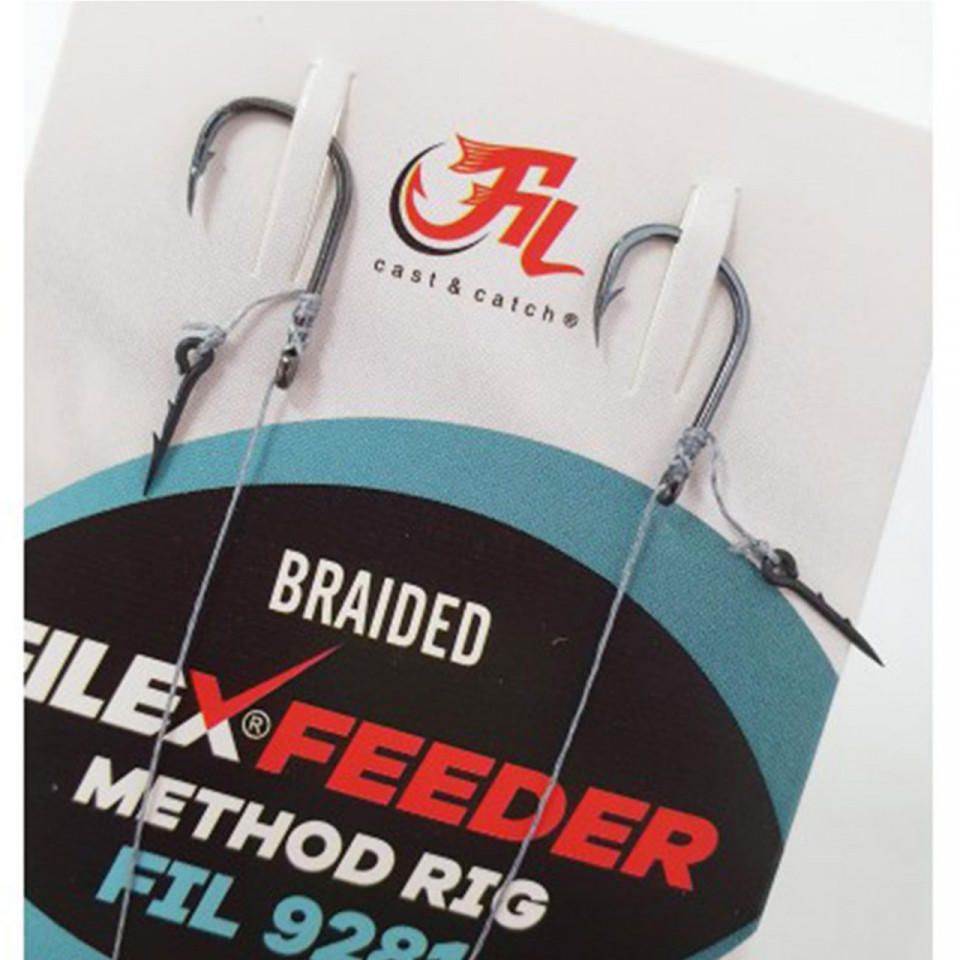 RIG METHOD FEEDER FILEX 8CM 0.12MM BRAIDED SPIN 7MM 2 BUC