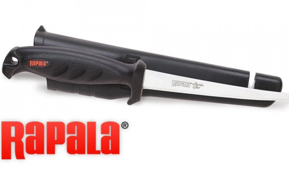 CUTIT PENTRU FILETAT RAPALA, 15CM + DISPOZITIV DE ASCUTIT