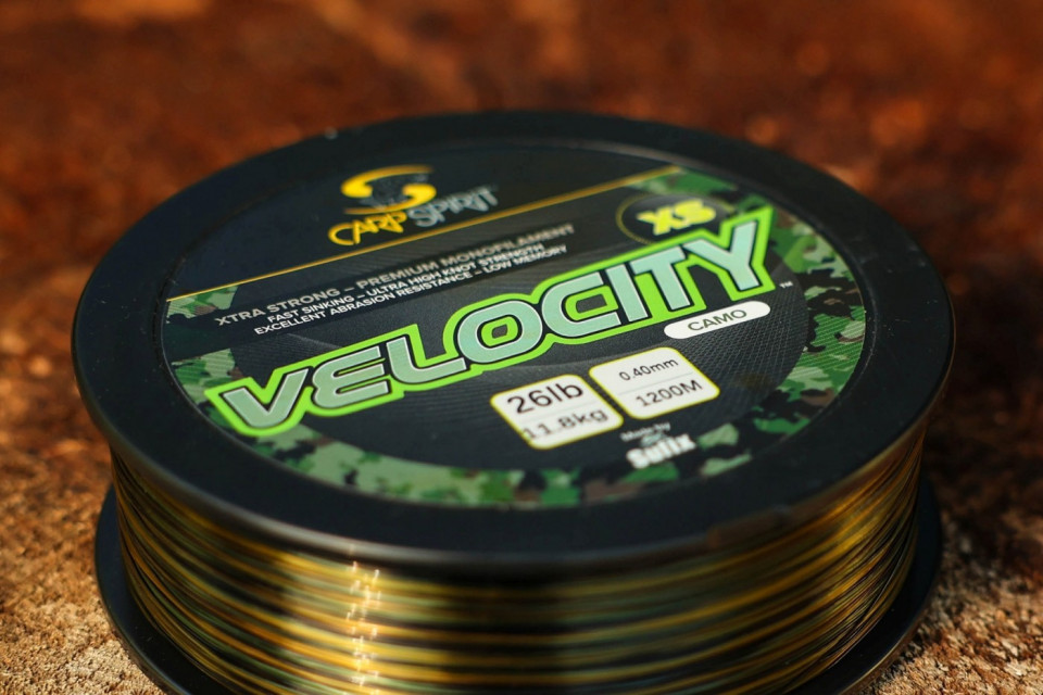 FIR MONOFILAMENT CARP SPIRIT VELOCITY XS CAMO 1200M 0.30MM