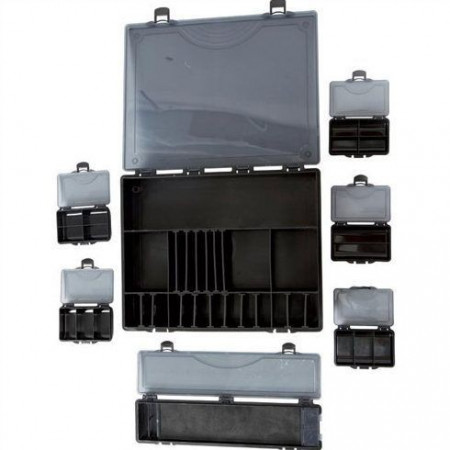 CUTIE MULTIFUNCTIONALA CARP SPIRIT SET 5 CUTII ACCESORII + 1 PENAR RIGURI/ 36X29X5.5CM