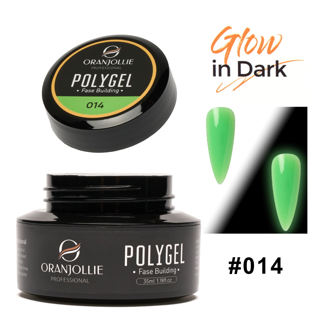 Polygel glitter 014 35g Oranjollie