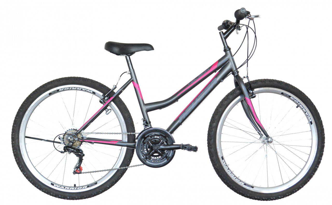 Bicicleta dama Neuzer Nelson 26' Basic Revo, 6V - Negru/Gri-Pink