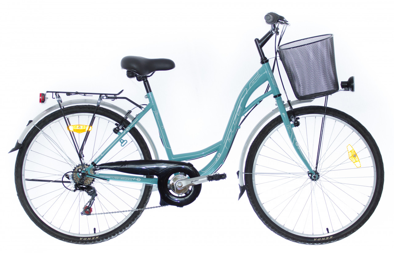 Bicicleta Neuzer dama City 6V, JD - 26' Celeste/Alb