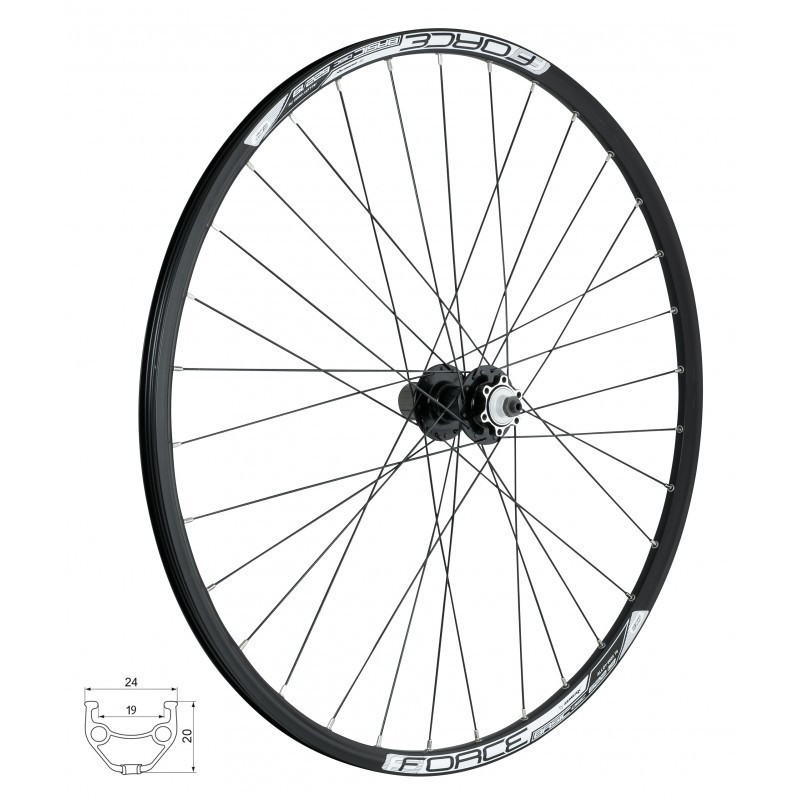 Roata spate 28/29 Force Basic Disc 622x19 butuc F80451 6 suruburi