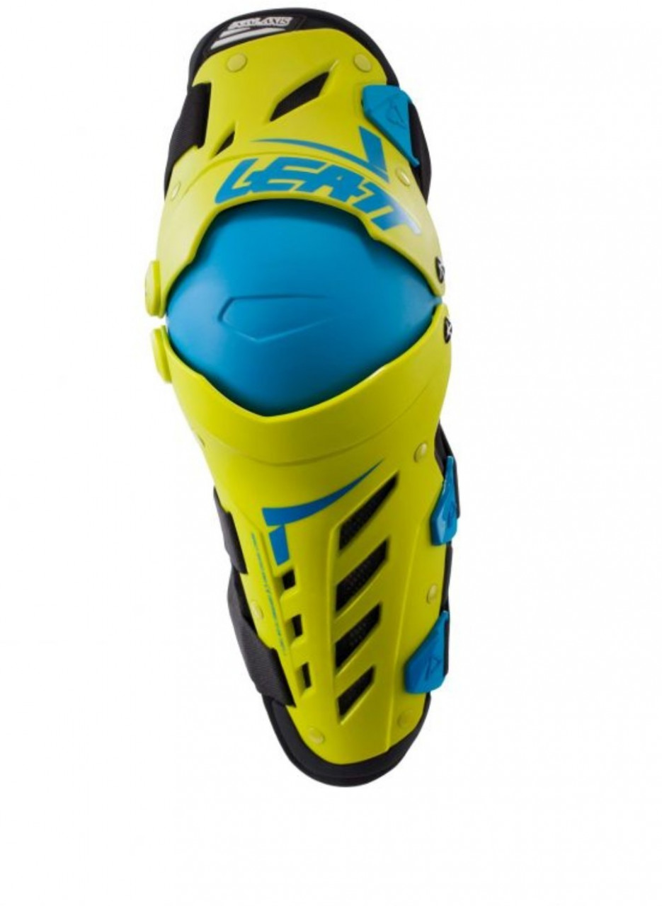Protectie Leatt genunchi si tibia Guard Dual Axis lime/blue