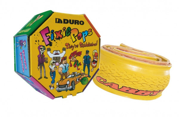 Duro tyre Fixie Pops 700x24C, collapsible Cabby/yellow