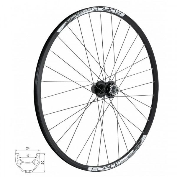 Roata spate 28/29 Force Basic Disc 622x19 butuc F804343 6 suruburi