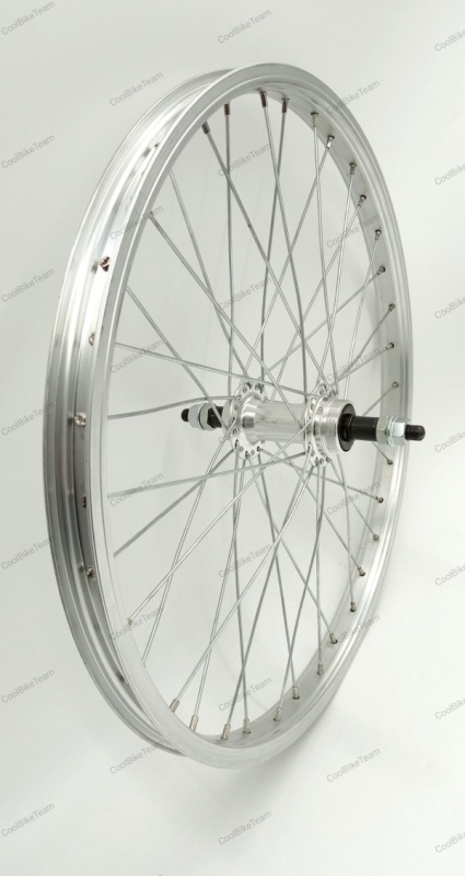 Roata spate Remerx 20x1.75 (406x21) simpla, argintie,36 spite Sapim ...