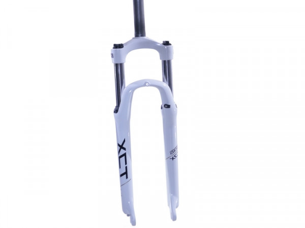 Furca telescopica MTB 26" Sr Suntour XCT-V2-DS, cursa 100mm , alb lucios