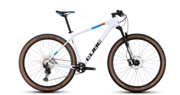 Bicicleta Cube Reaction C62 PRO White Blue Red, 2023, Roti 29 Inch