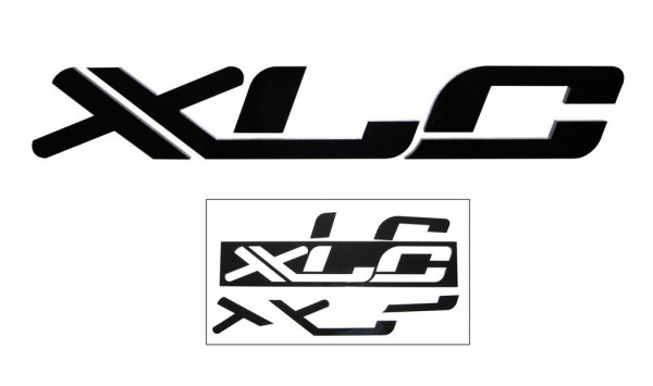 XLC 3D logo sticker, black, 45 x 7 x 1cm