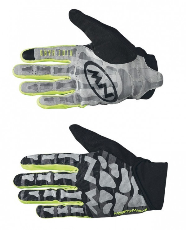 Manusi Northwave Skeleton Original degete lungi negru/galben fluo