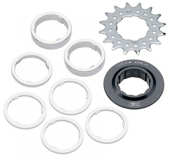 Pinion/distantier, single speed, set 12