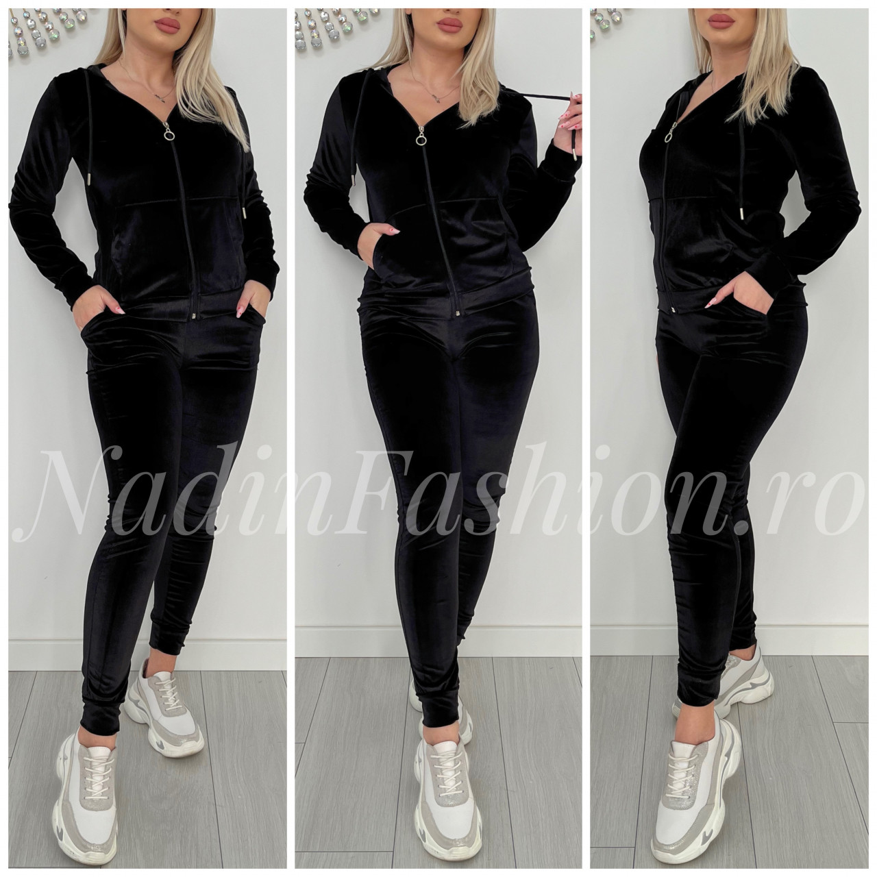 Trening Catifea Dama KATIFELO - Negru