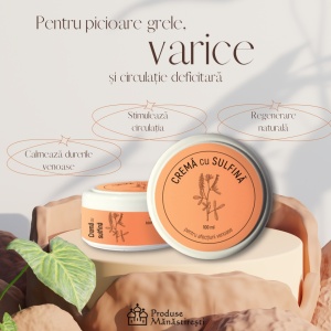 Crema cu Sulfina pentru Afectiuni Venoase – 100 ml