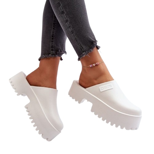 Slapi cu platforma BIG Alb