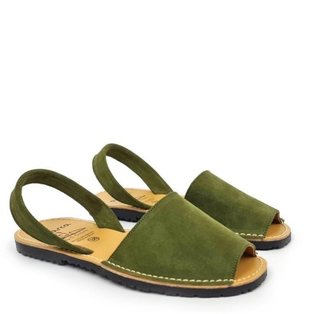 Sandale din piele AVARCA NUBUCK Khaki