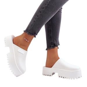 Slapi cu platforma BIG Alb