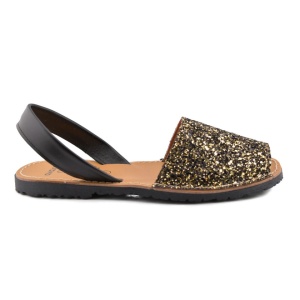 Sandale din piele naturala, AVARCA GLITTER Midnight