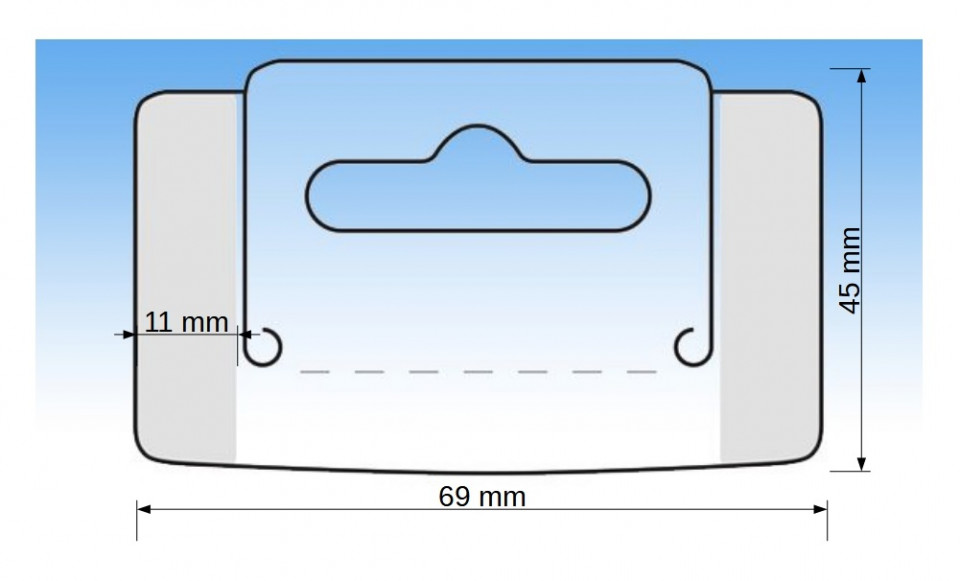 Agatatori plastic autoadezive, forma W