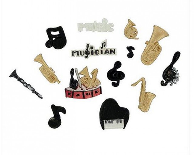 13 Strumenti e Note Musicali. Stampo in silicone