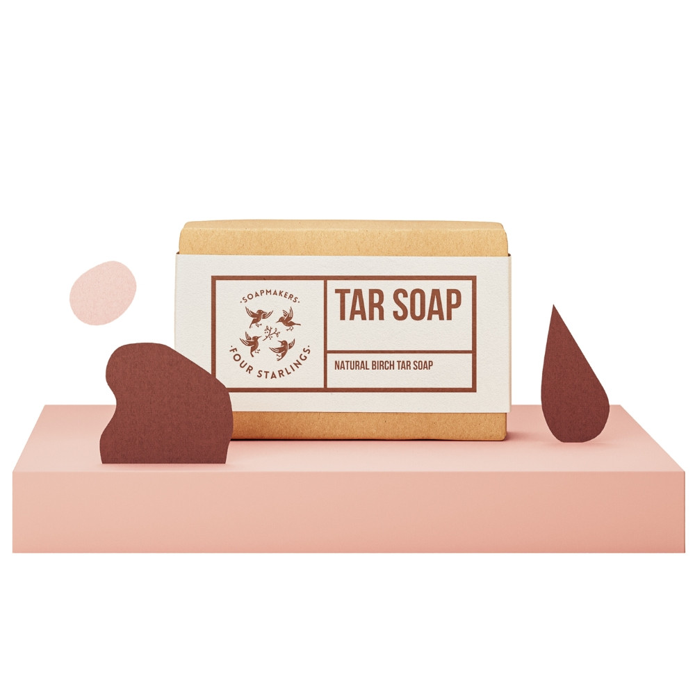 Sapun pentru corp Four Starling Birch Tar - bar soap for skin problems 110g