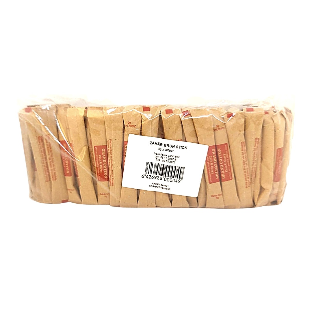 Zahar brun la plic Grand Cotton 5 g, 200 buc