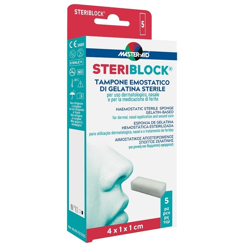 Tampon Nazal Hemostatic 4 x 1 x 1 cm, 5 Bucati, Master Aid