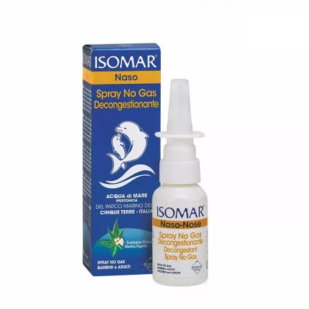 Spray nazal fără gaz cu apă de mare hipertonă, eucalipt și mentă, 30 ml ...