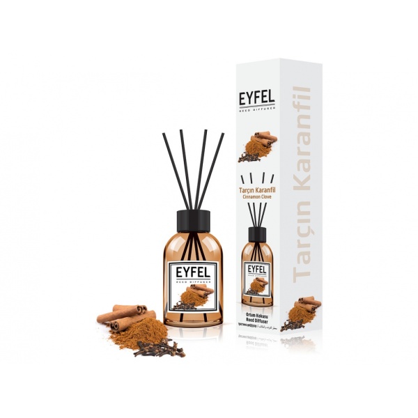 Odorizant de camera cu bete aroma scortisoara si cuisoare, 110 ml, Eyfel