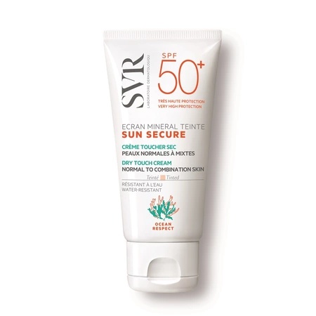 Crema colorata pentru protectie solara ecran mineral Sun Secure SPF50+, ten normal-mixt, 50 ml, SVR