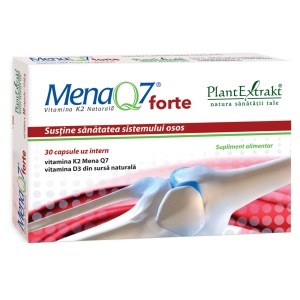 MenaQ7 forte Vitamina K2 naturală, 30 capsule, PlantExtrakt