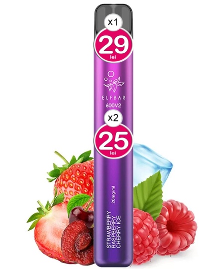 Elf Bar V2 Strawberry Raspberry Cherry Ice