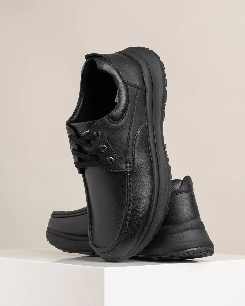 Kožne muške brodarice 51240C (41-46) crne