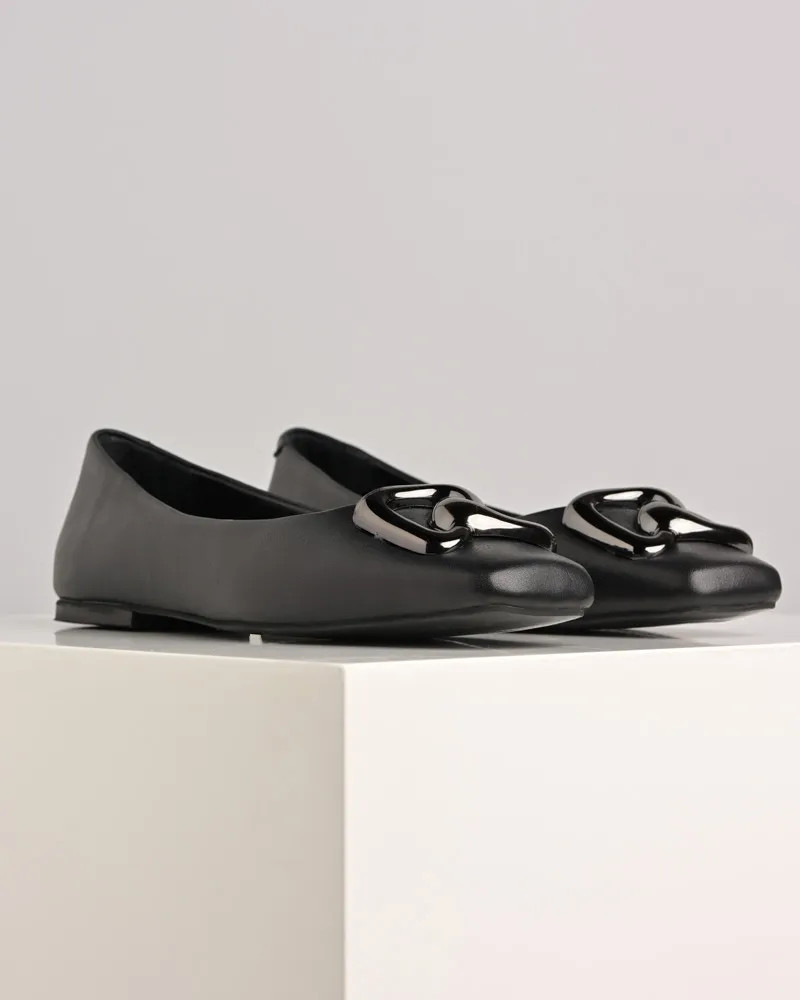 Ženske kožne baletanke AL A534 crne