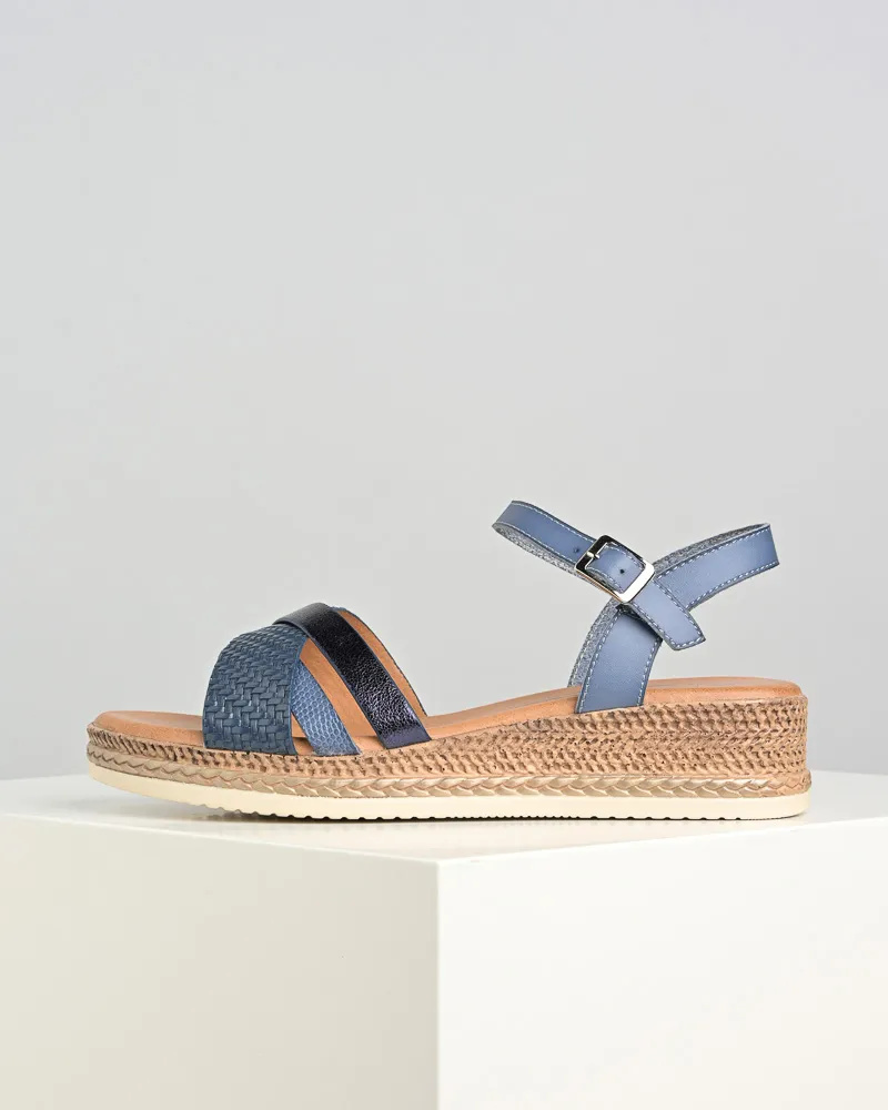 Ženske sandale na debelom đonu S2339 teget