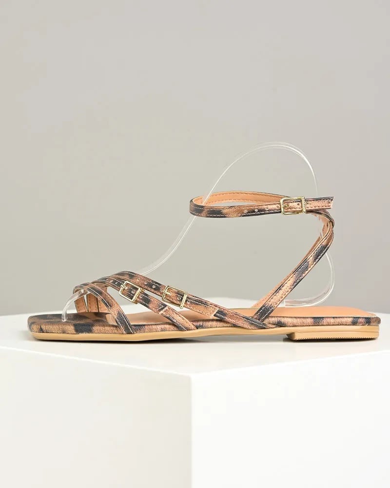 Ženske sandale ravne 6513.103.28300 leopard