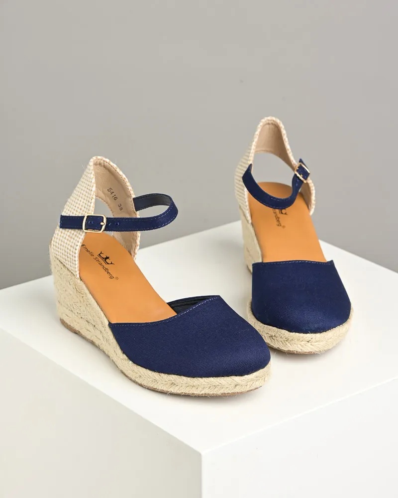 Sandale na platformu S416 teget