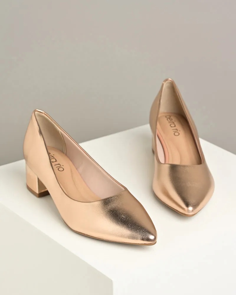 Ženske cipele na malu petu 4182.200.14862 roze zlato