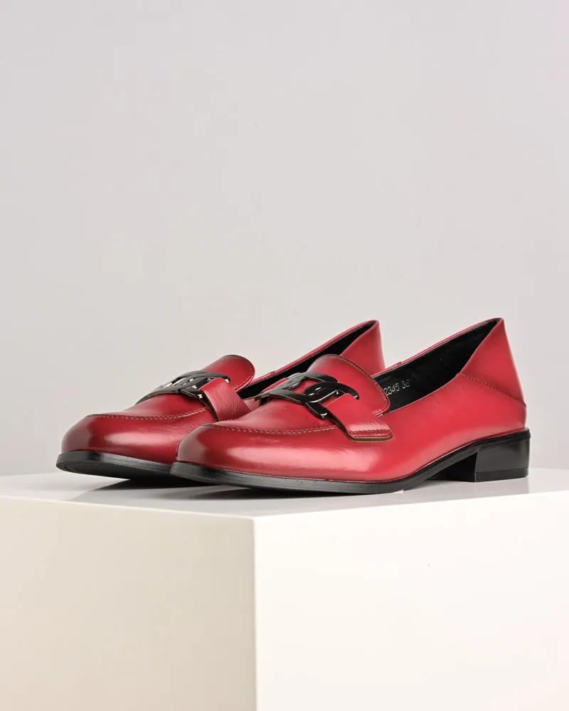 Ženske cipele na malu petu C2345 crvene