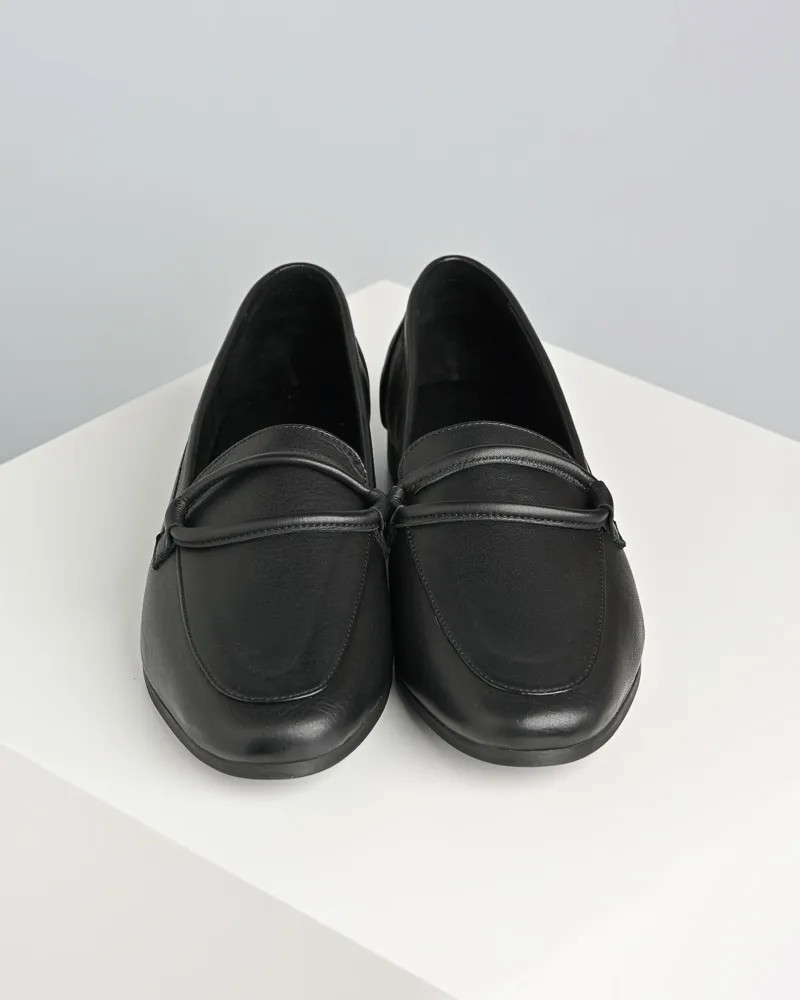 Kožne ravne mokasine 4103 crne