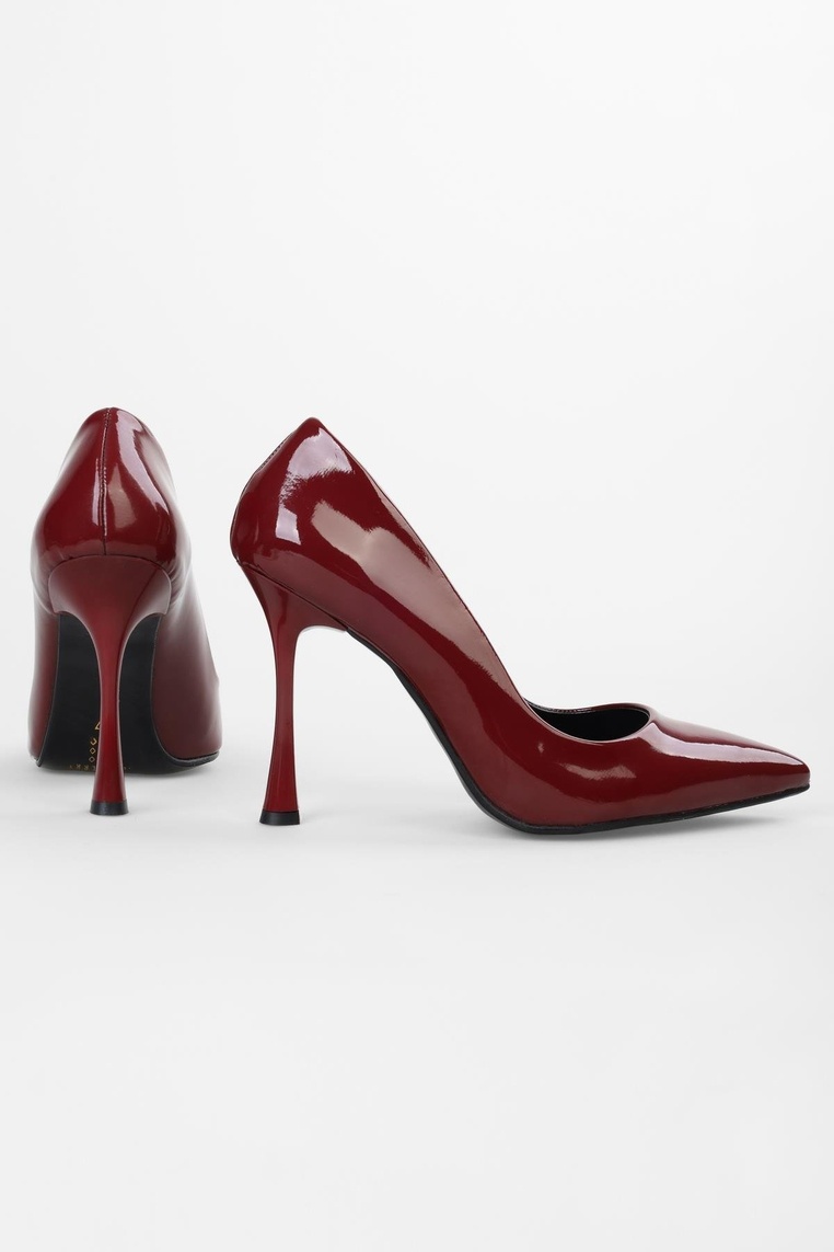 Ženske lakovane cipele na štiklu 3015 bordo