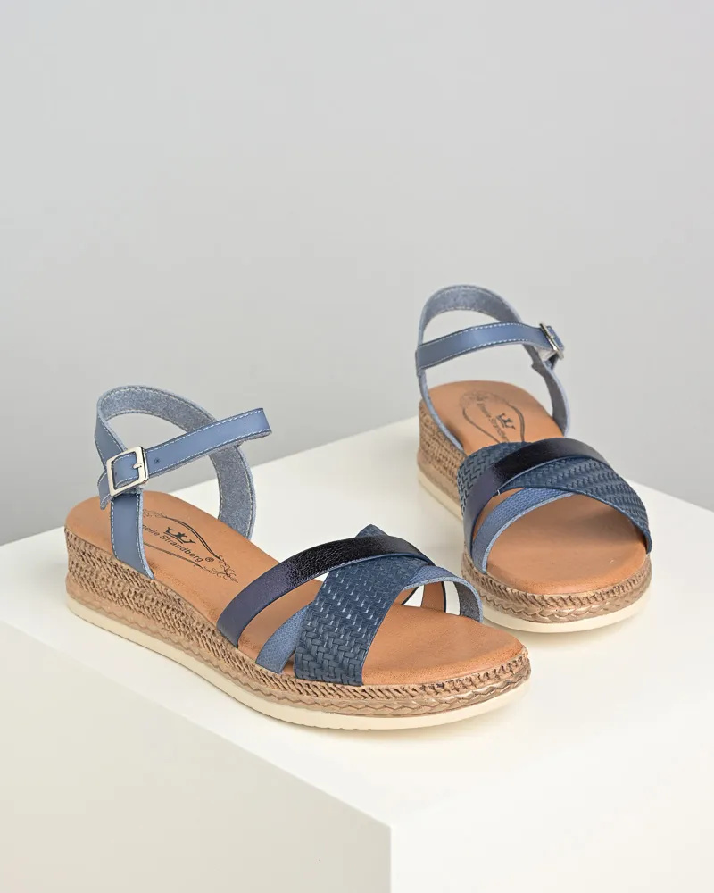 Ženske sandale na debelom đonu S2339 teget