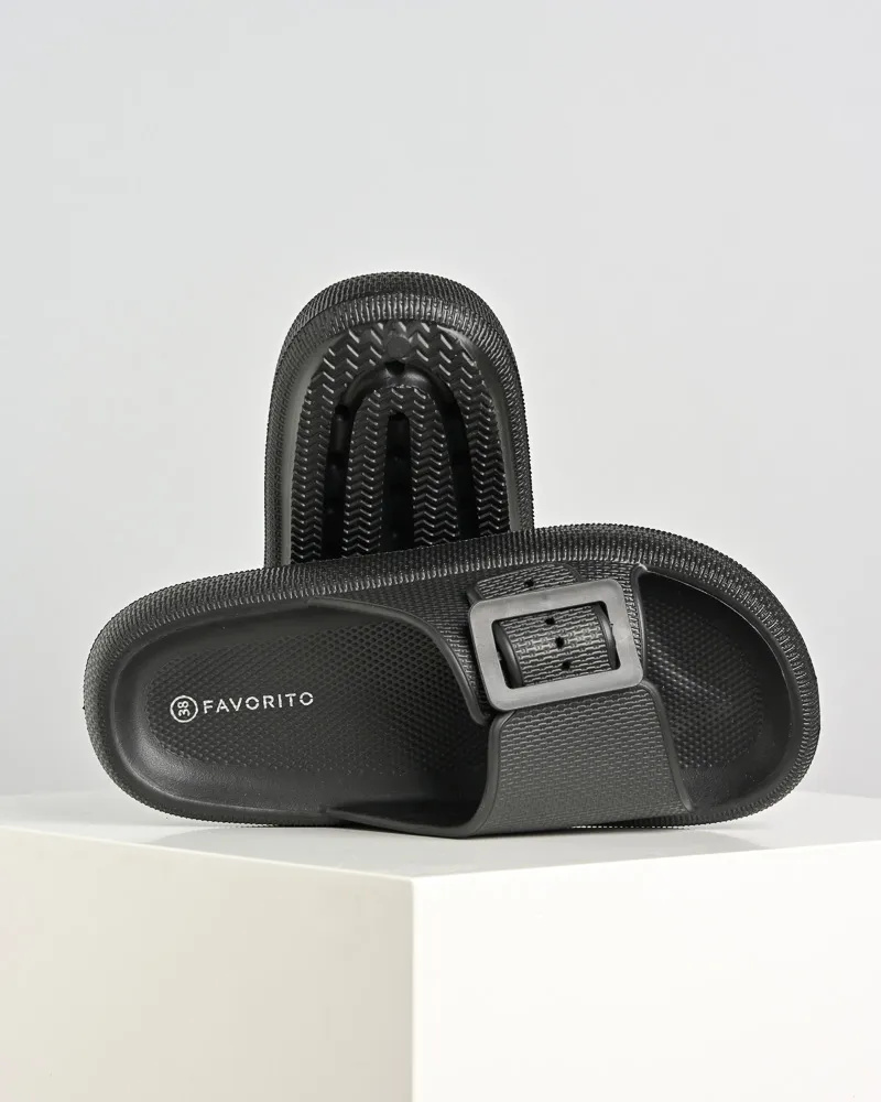 Gumene ženske papuče LP802401 crne