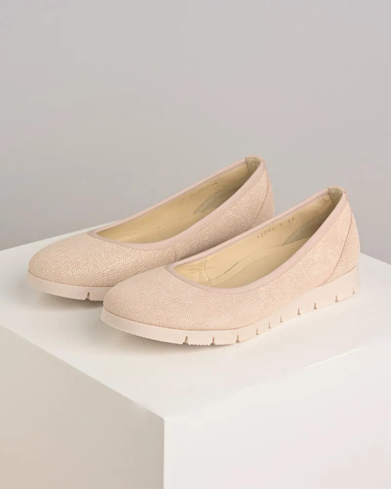 Kožne ženske baletanke 52094-7 roze