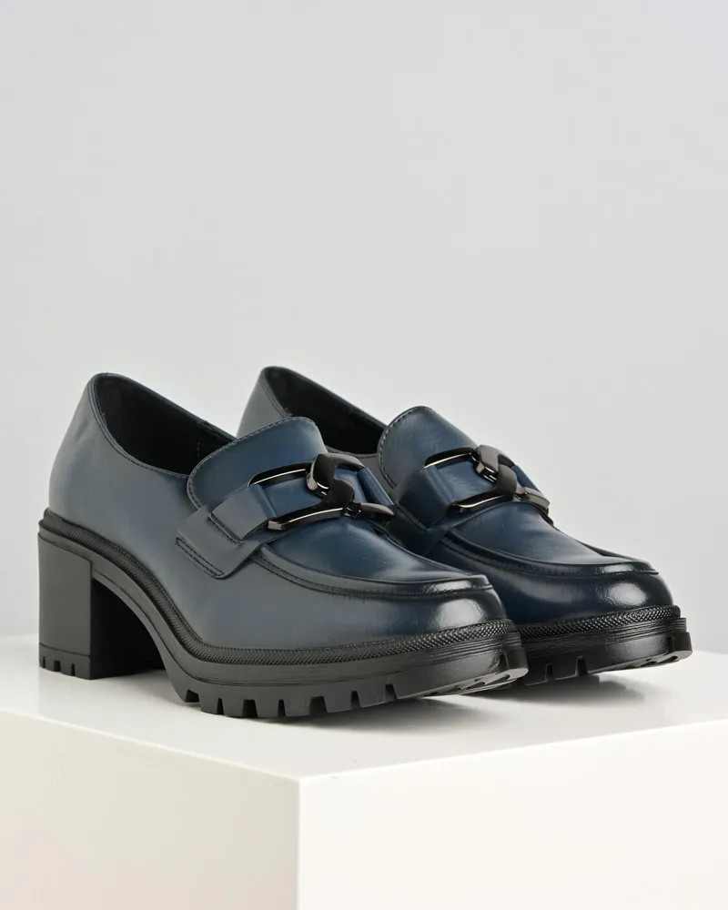 Ženske cipele na debelu petu C2401 teget