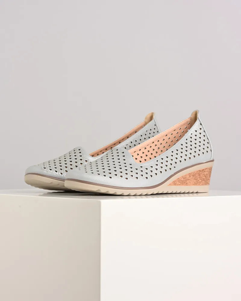 Ženske cipele na ortoped petu C2213-2 sive