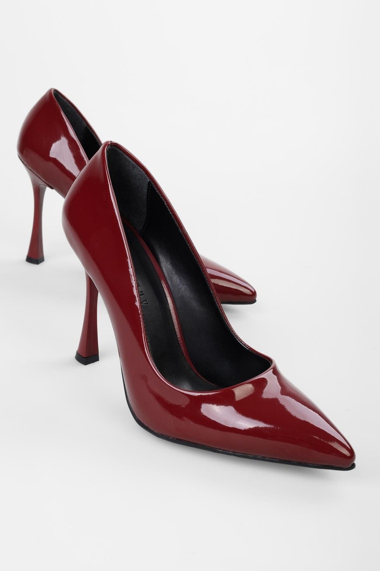 Ženske lakovane cipele na štiklu 3015 bordo